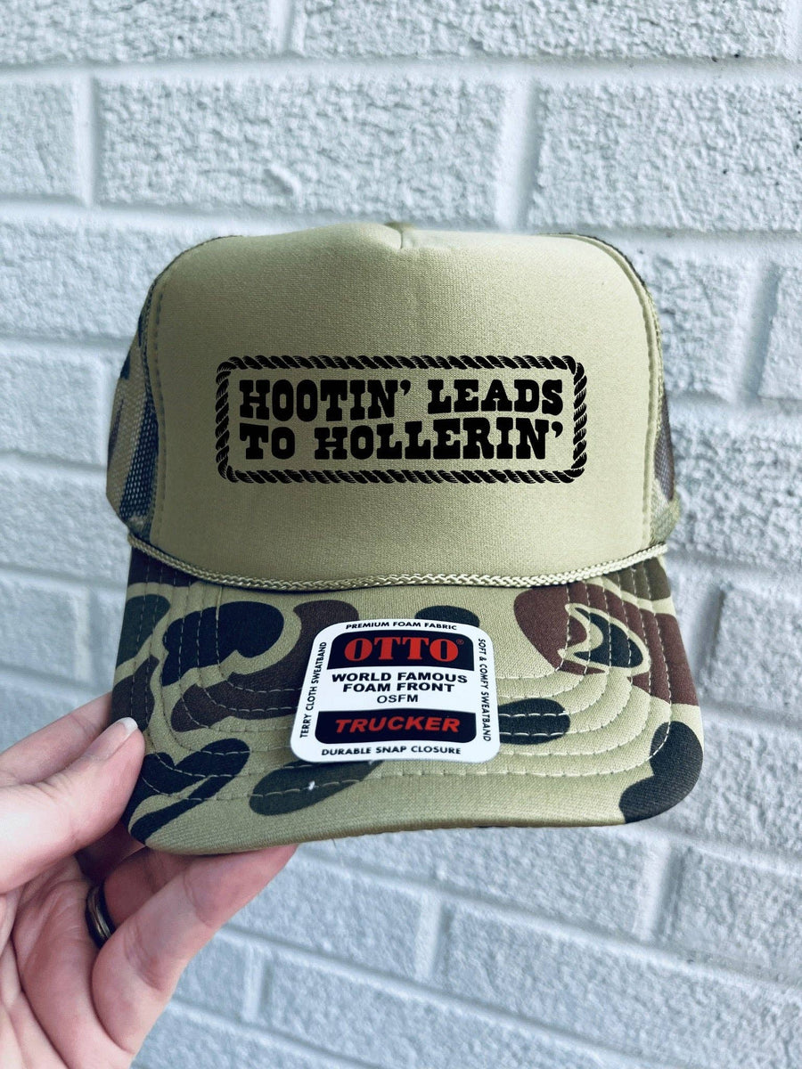 Hootin' Leads To Hollerin' Trucker Hat – Hill & Holler, LLC