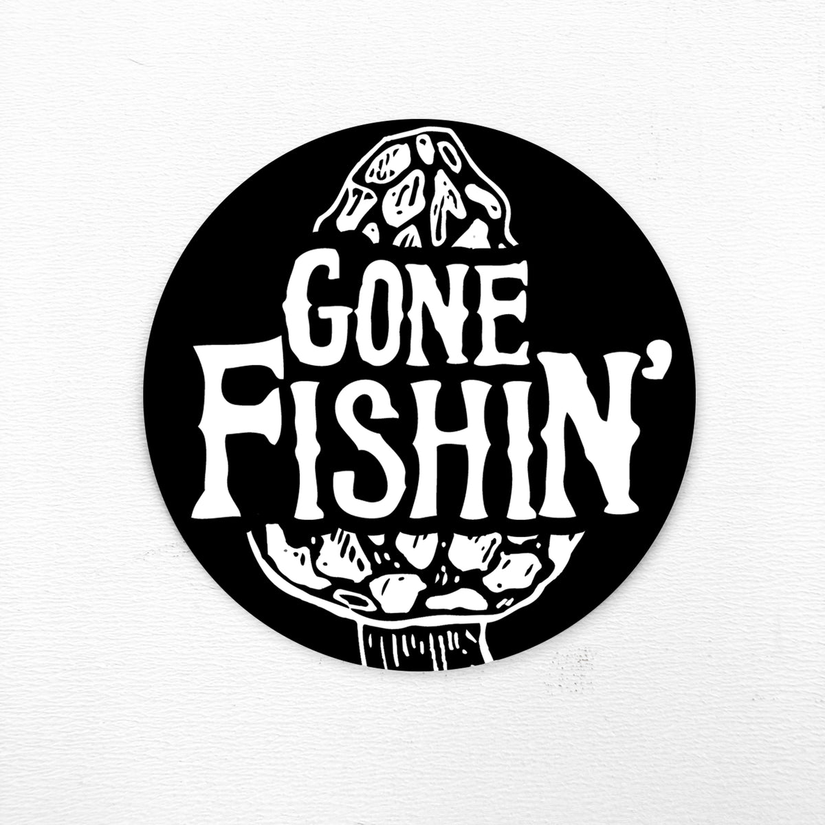 The Gone Fishing Vinyl Decal Sticker - 3x3” moon – Hill & Holler, LLC